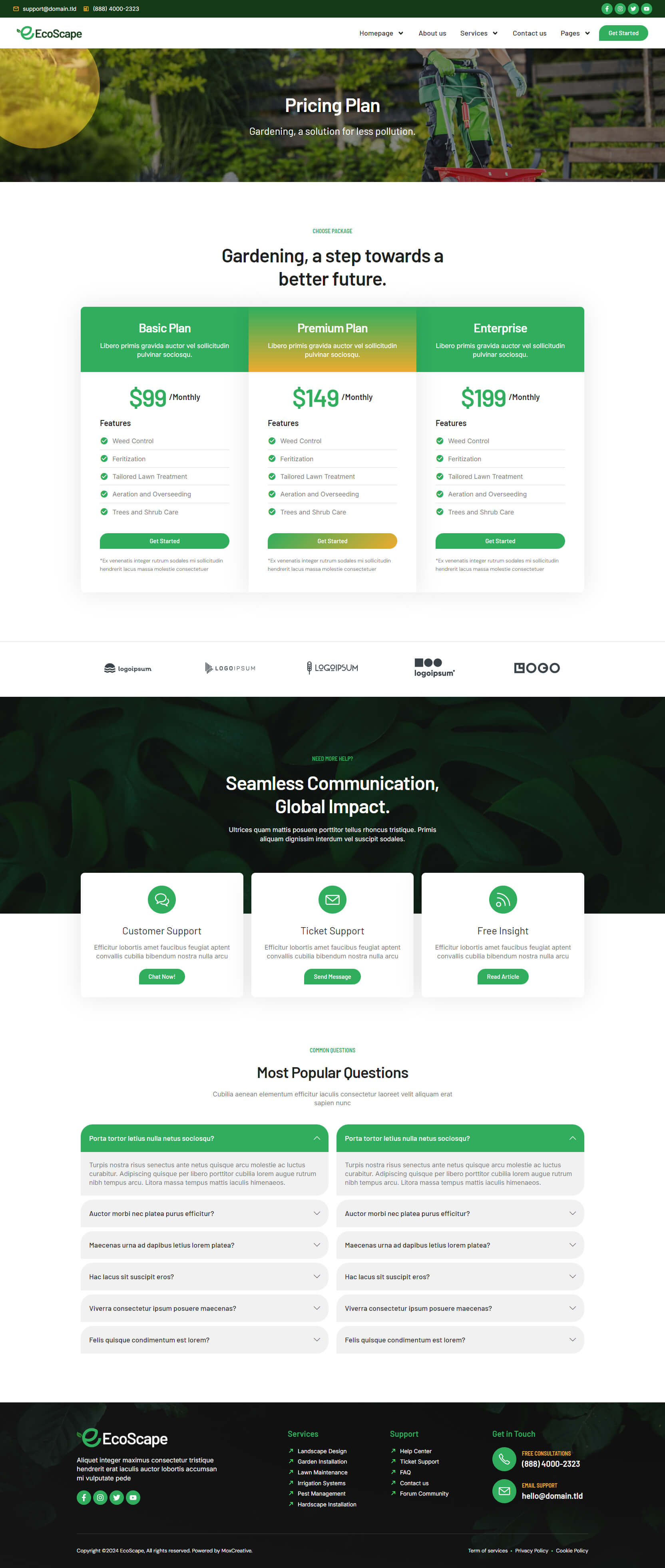 EcoScape - Gardening & Landscape Elementor Pro Template Kit by moxcreative